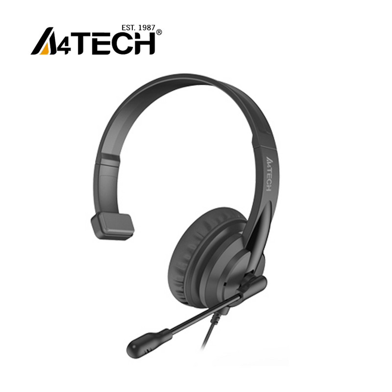 A4Tech HS-11 Mono Unidirectional Mic & Headphone (Black)